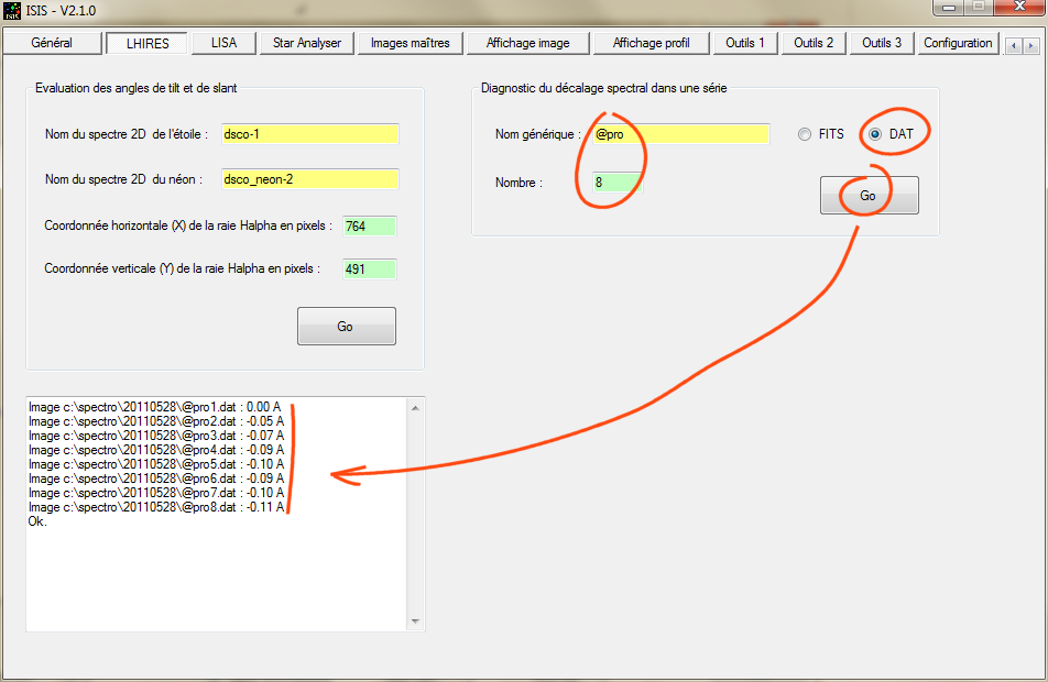 Traitement avancé des spectres LHIRES avec le logiciel ISIS